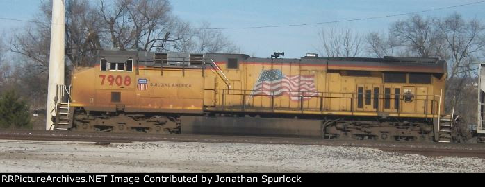 UP 7908, conductor's side view